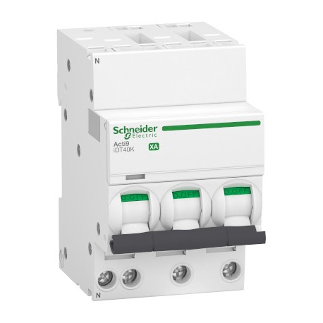[A9PK1740 - SCHNEIDER] Disjoncteur 40A - iDT40K XA - 4,5kA - 3P+N ...
