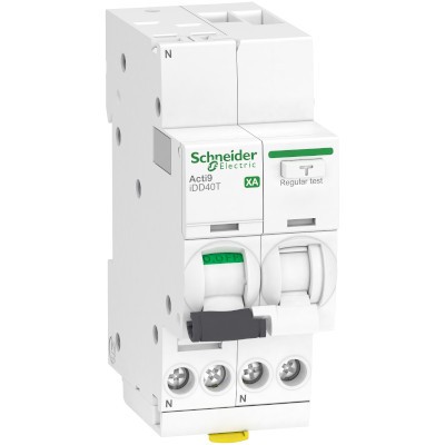 [A9DP6616 SCHNEIDER] Disjoncteur 16A - iDD40T XA - 6kA - 1P+N - Courbe C