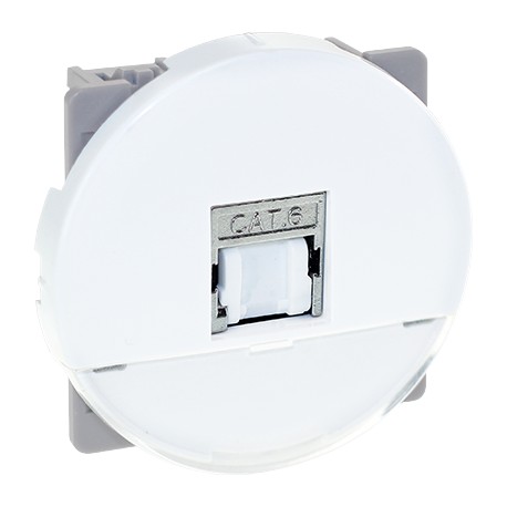 Prise RJ45 Cat6A Grade3 Comète - STP - Blanc