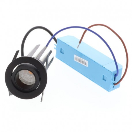 [DO469WW05 - Indigo] Spot LED 7W rond orientable noir RONGA 1 RDX-B