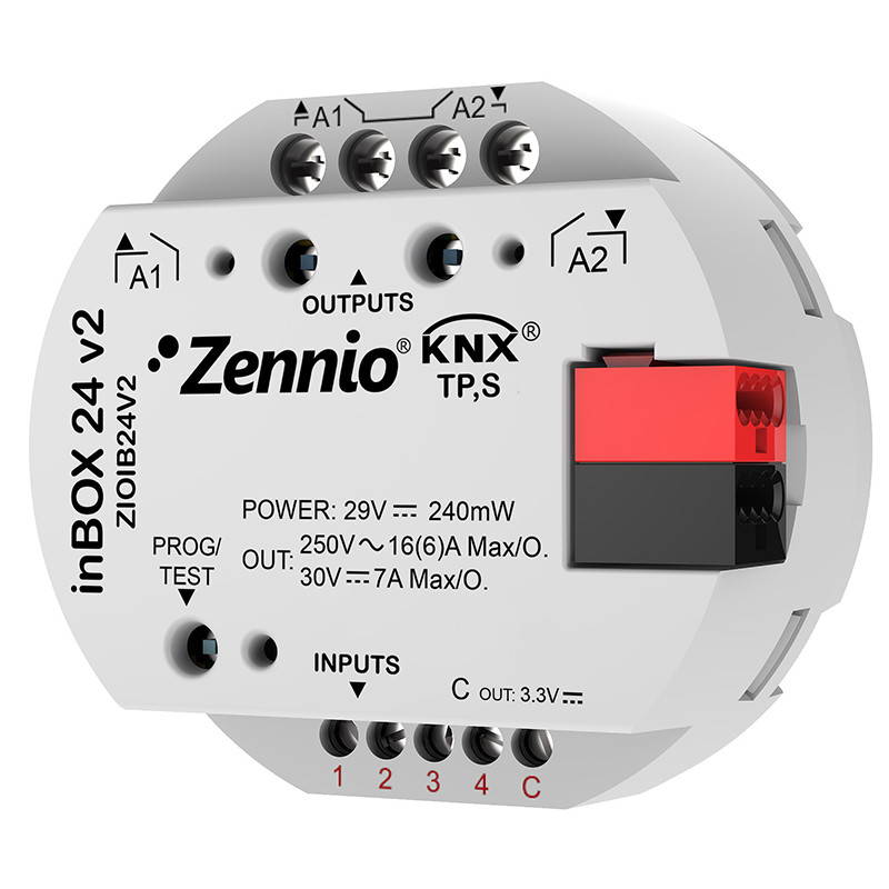 [ZIOIB24V2 - ZENNIO] Actionneur Zennio KNX à encastrer 2 sorties 16A