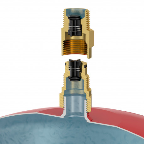 [27920 - Flamco] - Raccord rapide Flexfast pour vase d'expansion Flamco - 3/4" - Femelle/Mâle