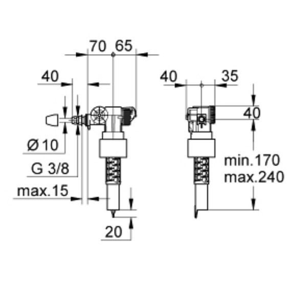 [37095000-Grohe] Robinet flotteur pour bâti rapid SL