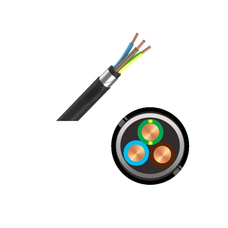 Câble industriel armes RVFV 3G2,5 - au mètre