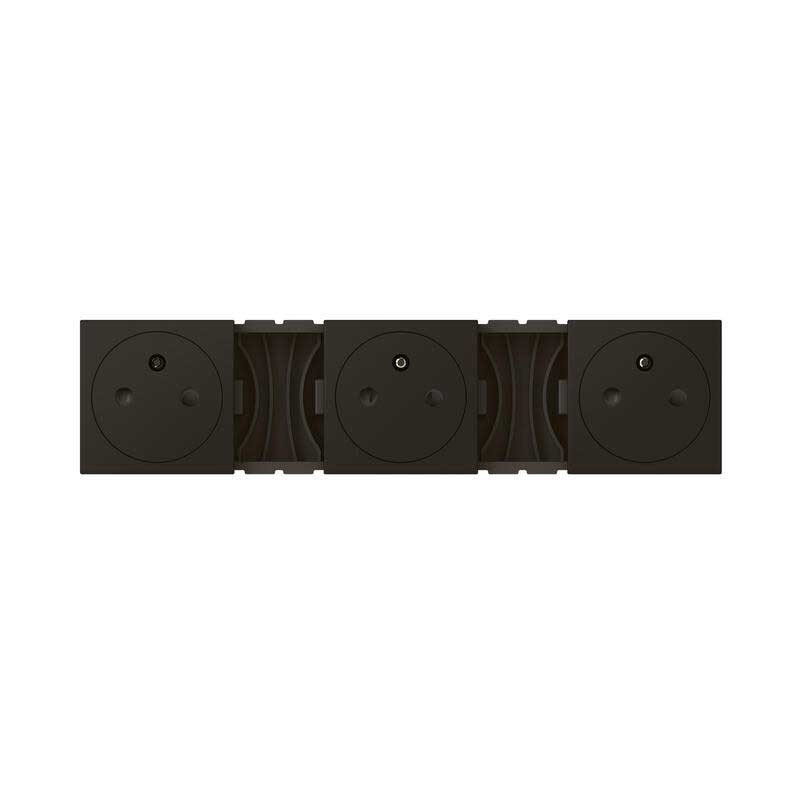 079136L - Legrand Prise de courant 2P+T Surface Mosaic noir mat