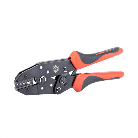 T3697A - Pince à sertir à cliquet pour cosses nues capacité 1,5-10 mm² - CK outillage