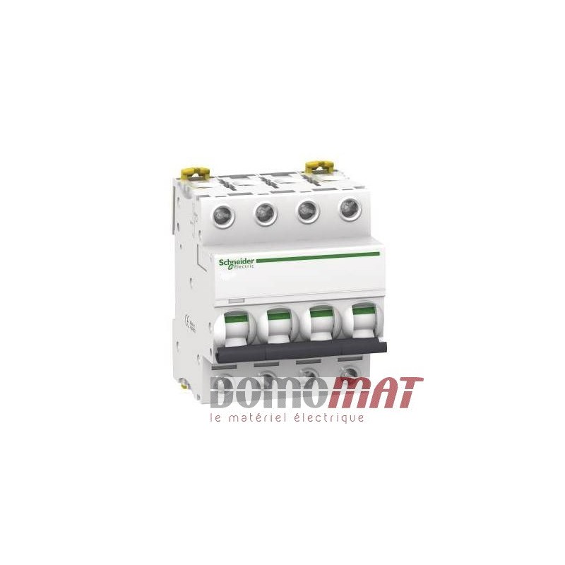 Schneider Electric A9F77463 - Disjoncteur 63A 4P courbe C 10kA Acti9 iC60N