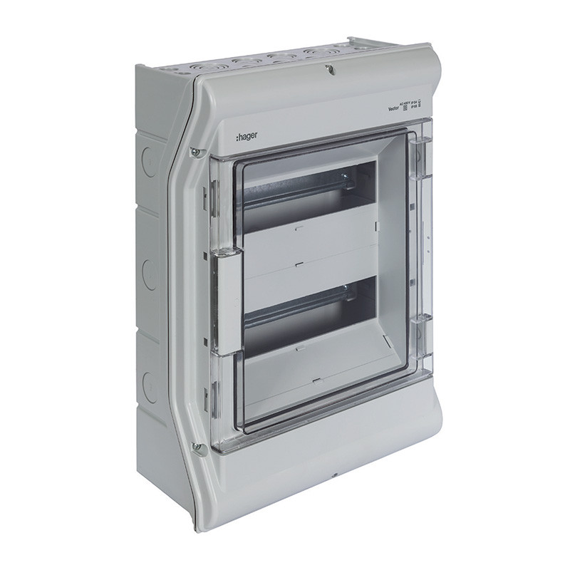 VE212F - Coffret étanche vector Hager - 24 modules - 2 rangées - IP55