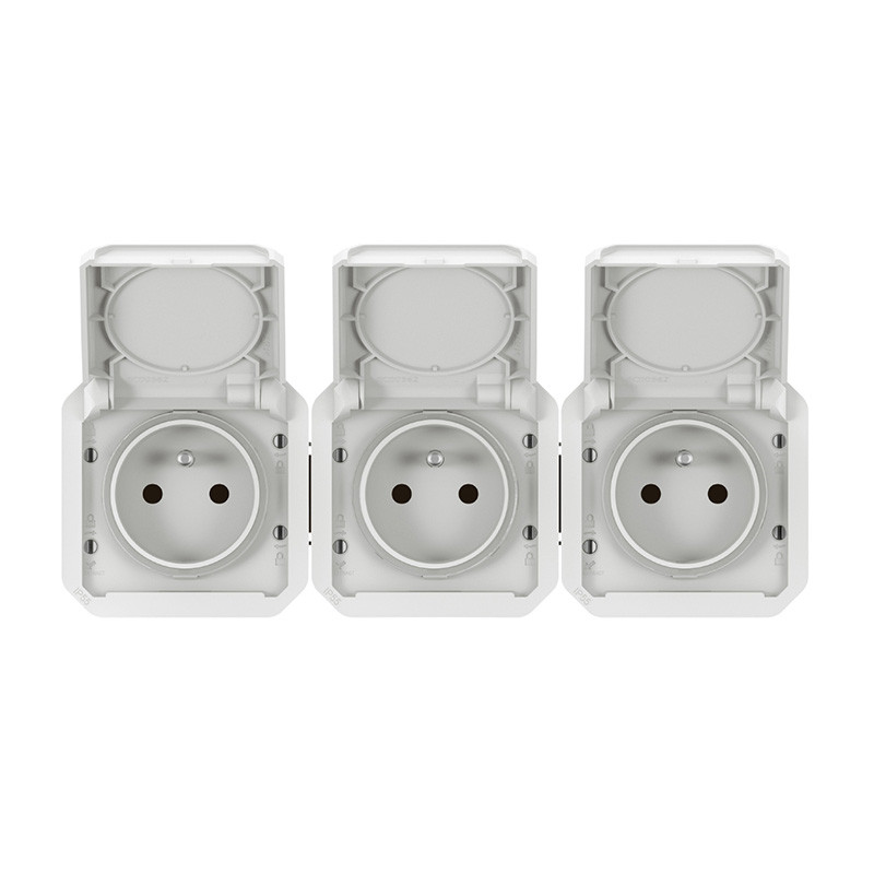069644L - Triple prises de courant précâblée horizontale Plexo Legrand ...