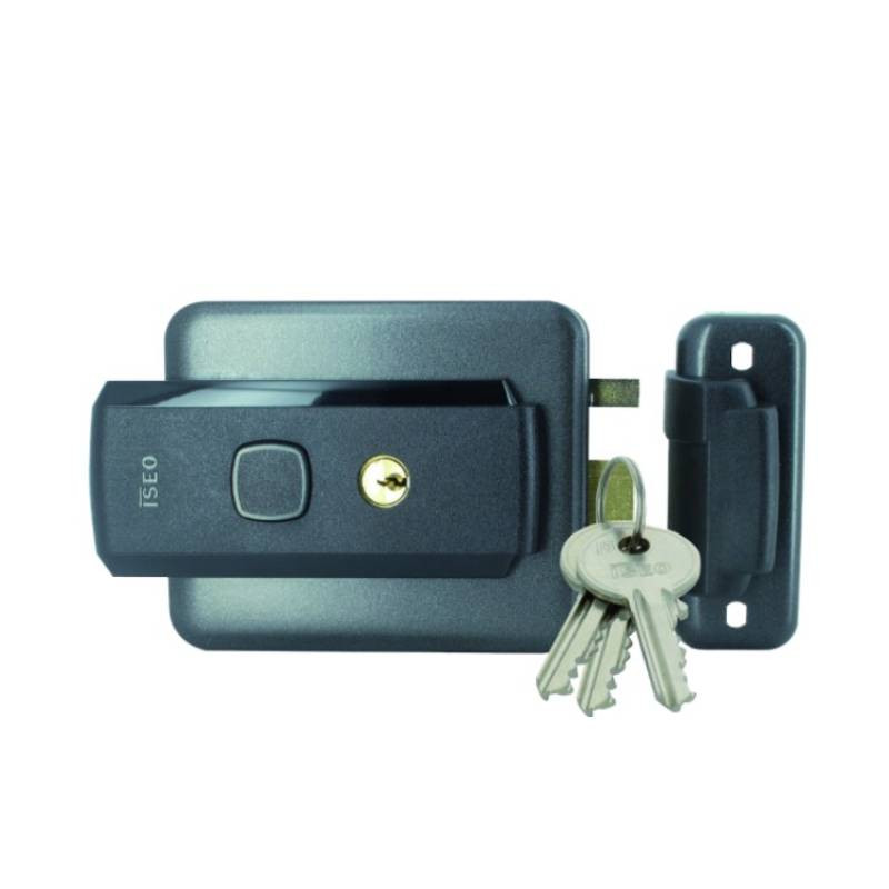 52N015 - ISEO - Serrure électrique réglable - 12V - Gris moiré