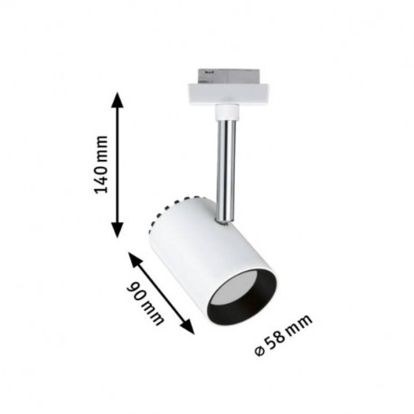 [95283- PAULMANN] Spot individuel sur rail Shine Paulmann - Blanc
