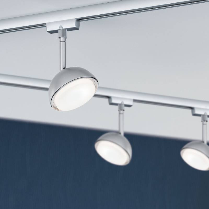 [95508 - PAULMANN] Spot individuel sur rail Hemi - 5W - Chromé mat