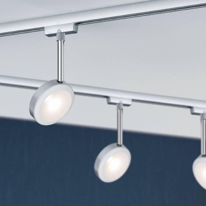 [96891- PAULMANN] Spot individuel sur rail Discus URail - 2700K - chrome mat/ chromé
