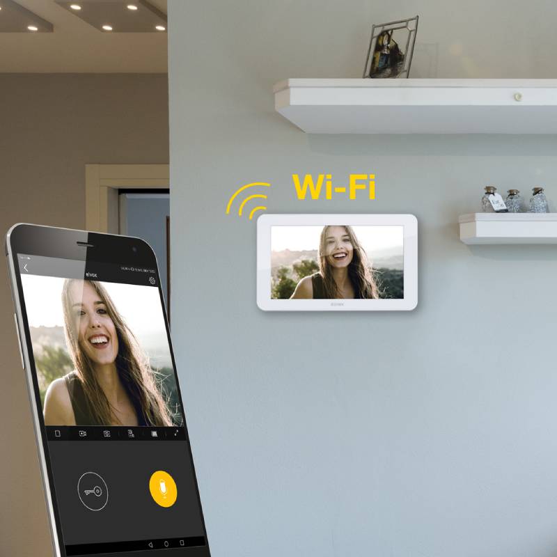 [K40955 - Vimar] Kit portier-vidéo pour 1 famille Blanc écran 7 pouces