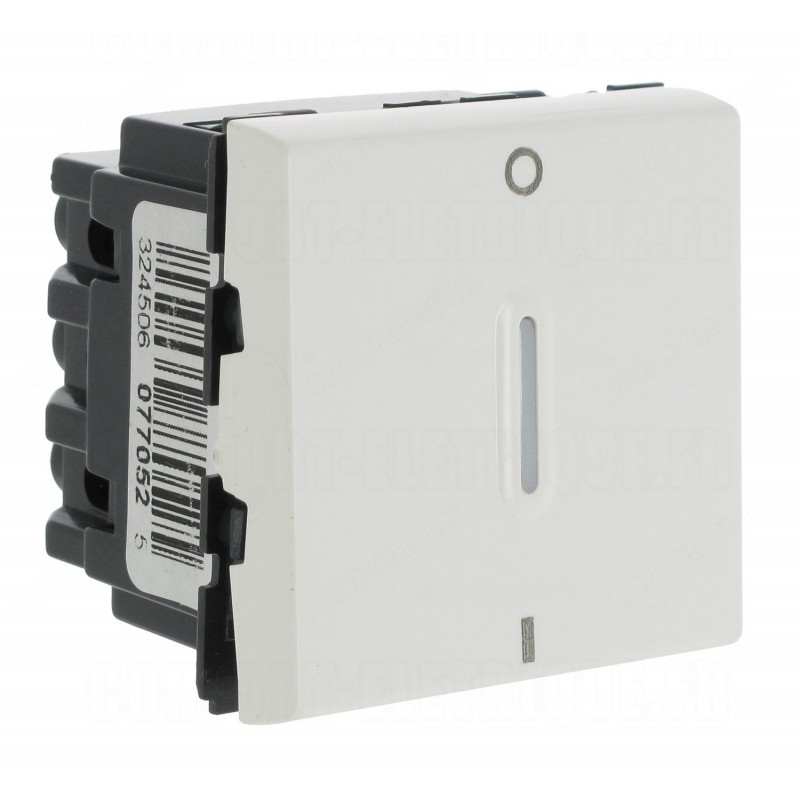 077052 - Interrupteur 2P - Mosaic par Legrand - A voyant