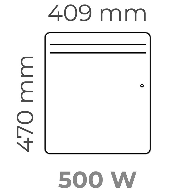 M122111 - Novium - Radiateur convecteur à chaleur douce - Horizontal - 500W