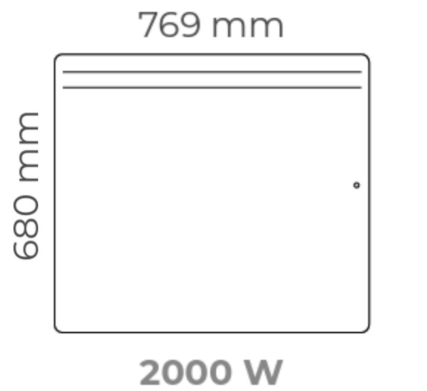 M122217 Novium Radiateur convecteur à chaleur douce - Vertical - 2000W