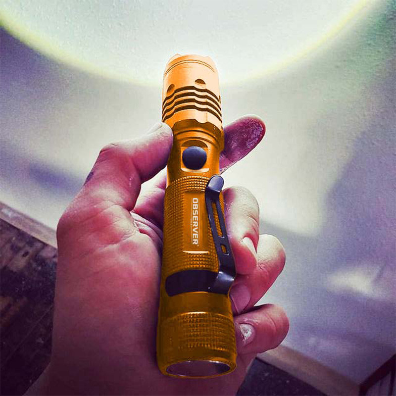 FL1000-O - Lampe torche Observer tools - Orange - Portée 270m - Lumens ...
