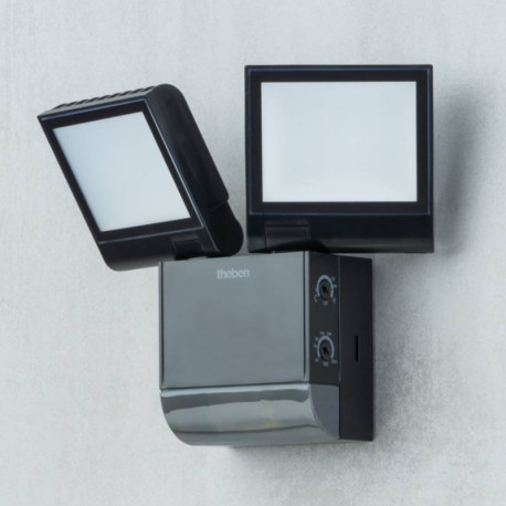 Projecteur LED theLeda S17-100 BK Theben - Détecteur de mouvement - Noir