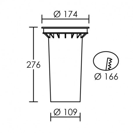 [1752 - ARIC] Spot encastré de sol Walker 2 - E27 - 40W