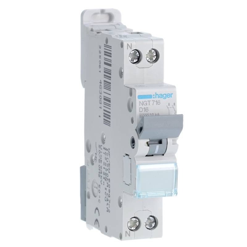 [NGT716 - Hager] Disjoncteur 1P+N - 6-10kA
