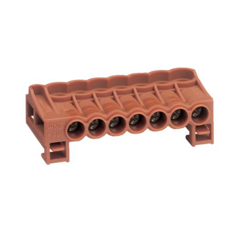 KN07P - HAGER - Bornier d'arrivée phase à cage - 7x25mm²