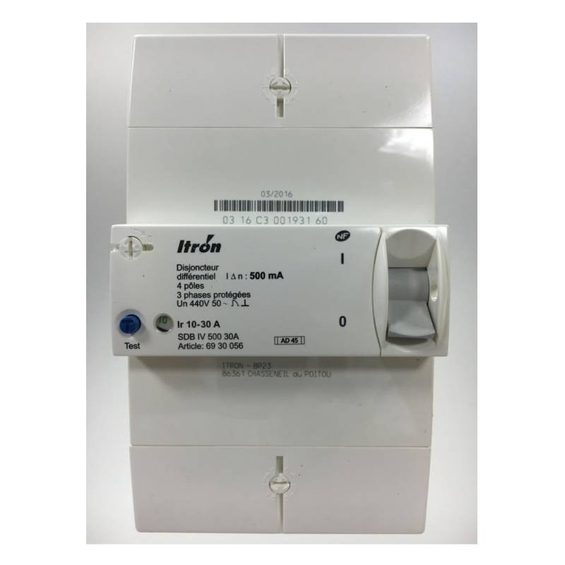 81430 - ITRON - Disjoncteur de branchement différentiel 3P+N