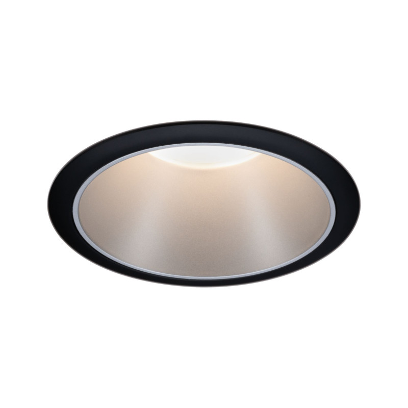 Spot LED rond Cole Coin - 2700K - Noir/Argent - 93407 Paulmann