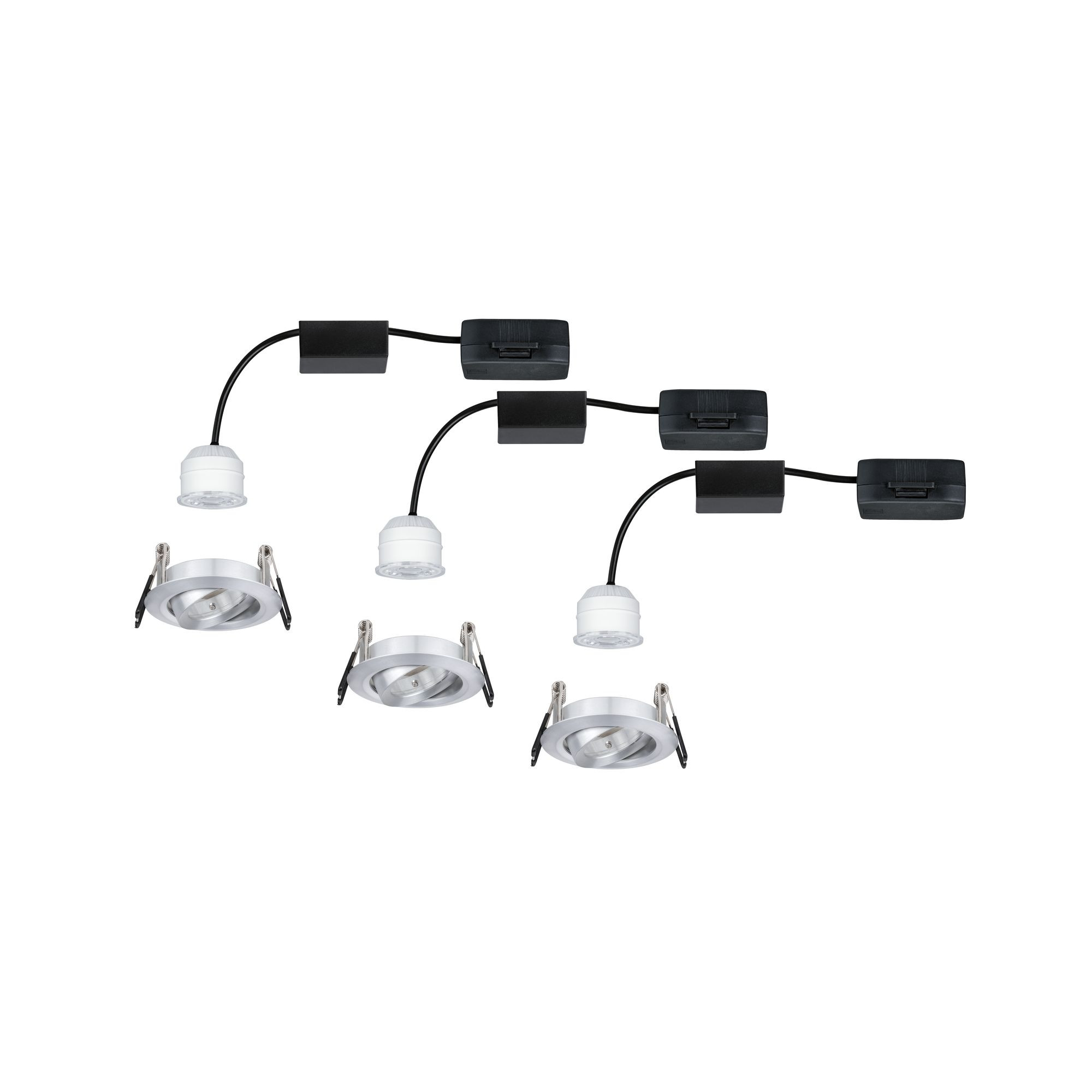 92975 - Paulmann - Kit 3 spots Nova Mini Plus et LED COIN EasyDim - Alu