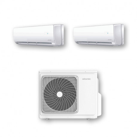 Climatiseur réversible Bi-split Zenkeo Atlantic - 2U018NBB.UE + 2 x AS005NBB.UI + Mise en ...
