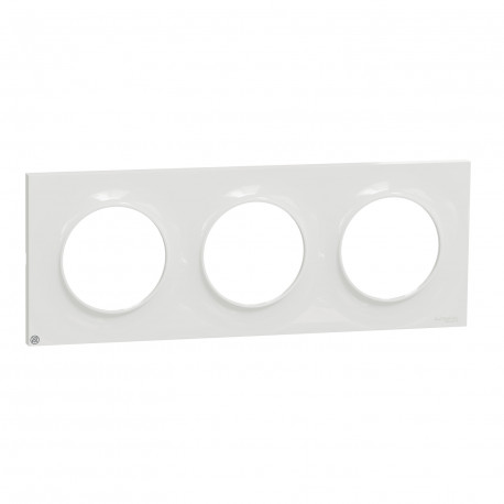 S500706 - Schneider Electric - Plaque Odace Styl - 3 postes - Blanc ...