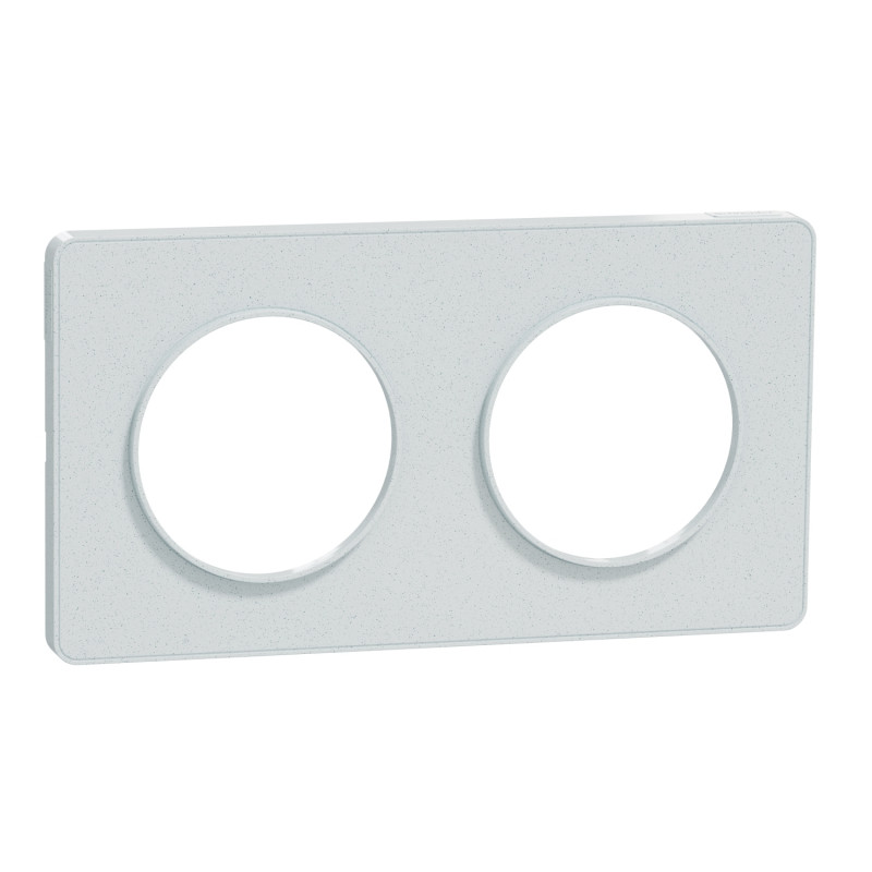 S510804 - Schneider Electric - Plaque Odace Touch - 2 postes - Blanc ...