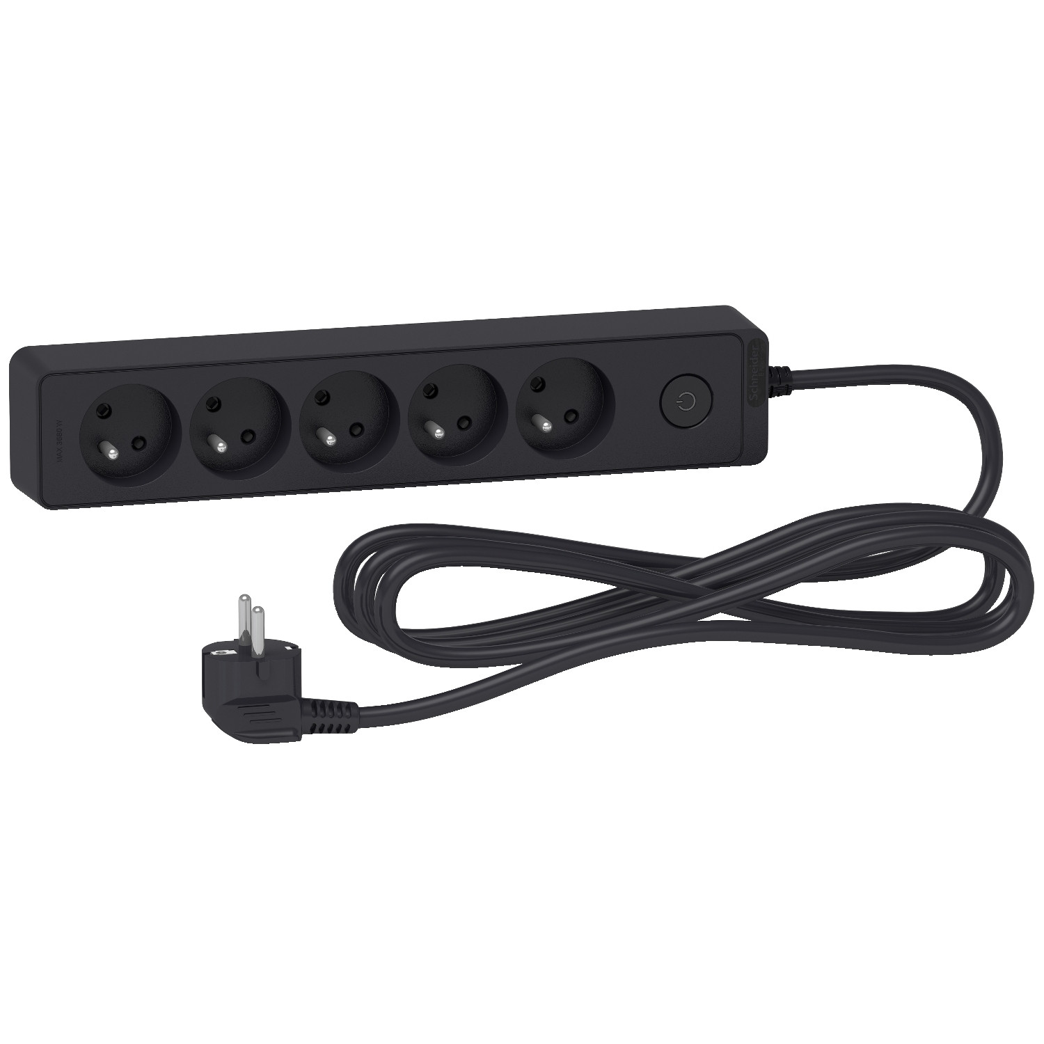 ST9355B - Schneider Electric - Rallonge 5 prises 2P+T Odace - Anthracite