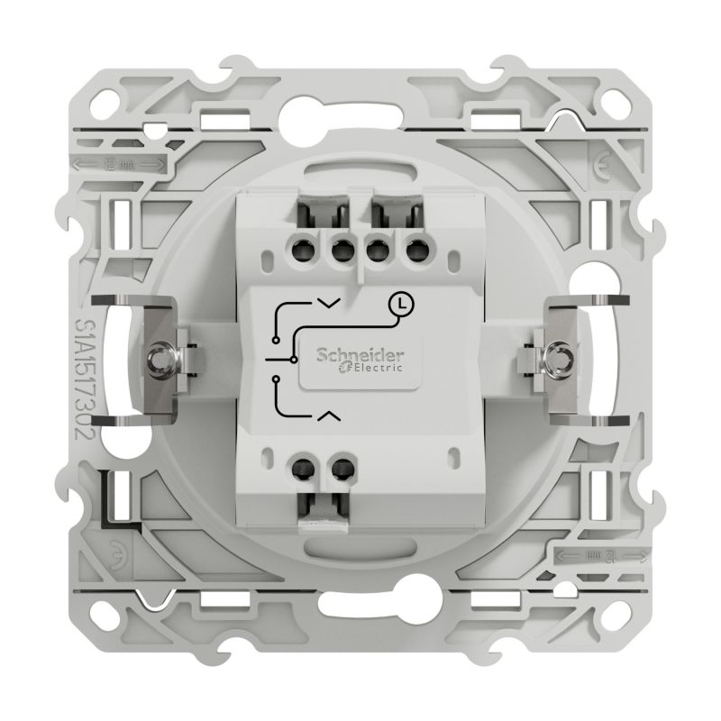 Schneider Electric Odace - Interrupteur volet roulant 3 touches blanc