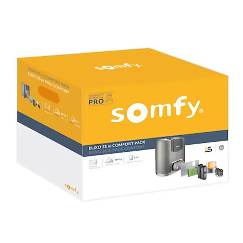 1241520 - Pack confort Motorisation ELIXO 3S M io pour portail coulissant Somfy