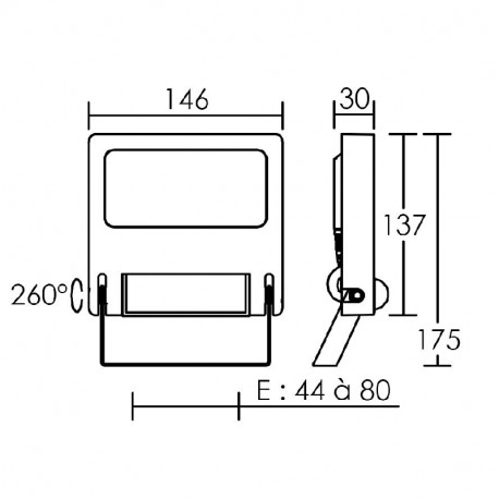 [50788 - ARIC] Projecteur extérieur Michelle Aric - 30W - 3000K - Noir