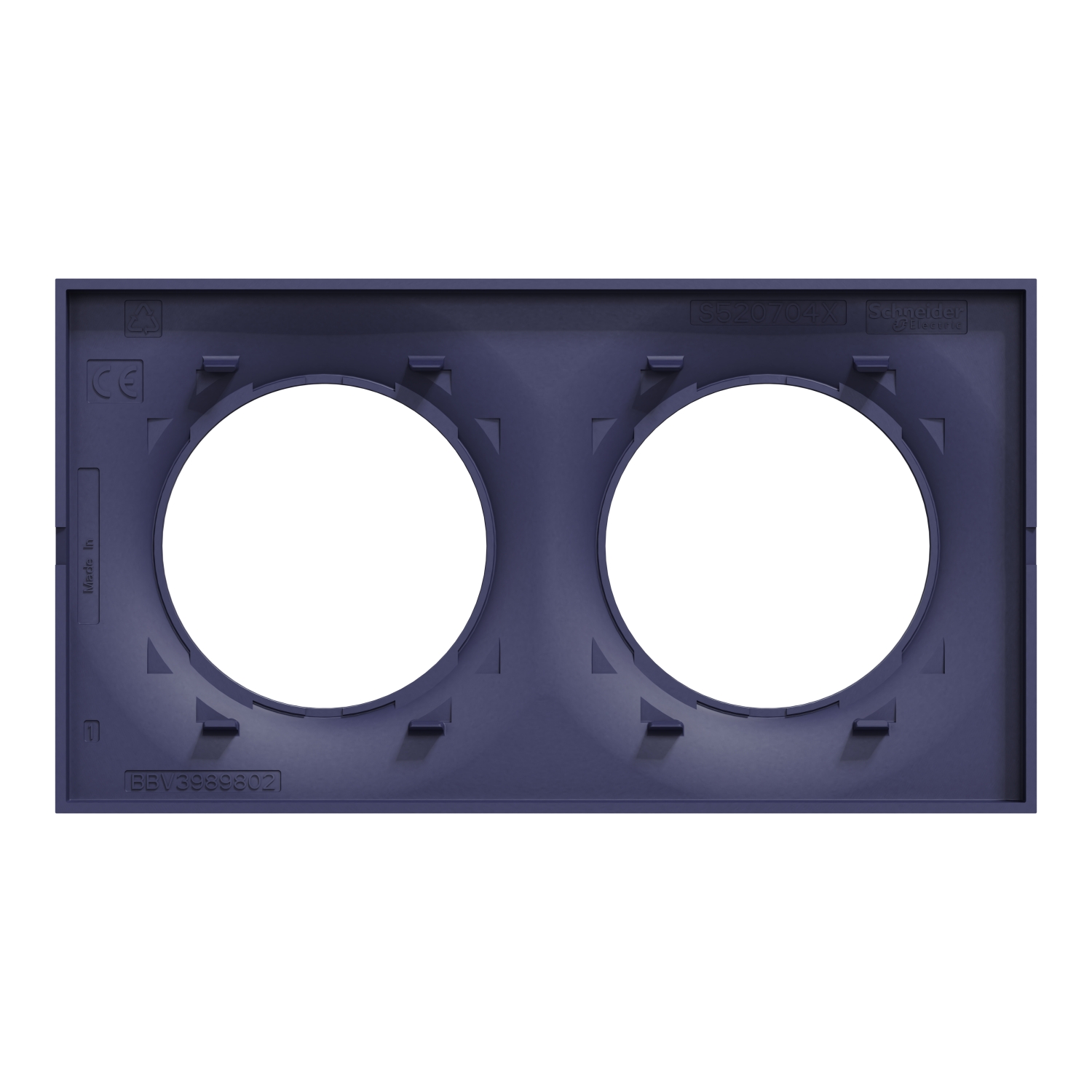 [S550704-SCHNEIDER ELECTRIC] Plaque décorative 2 postes Odace Styl Cobalt