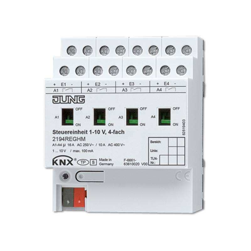 [Jung - 2194REGHM] Actionneur télévariateur KNX - 1-10V - 2 voies
