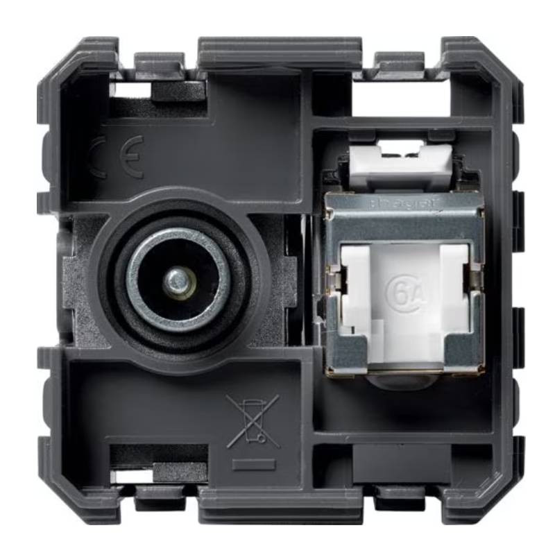 [WXF240 - Hager] Prise TV+RJ45 Gallery - 2 modules