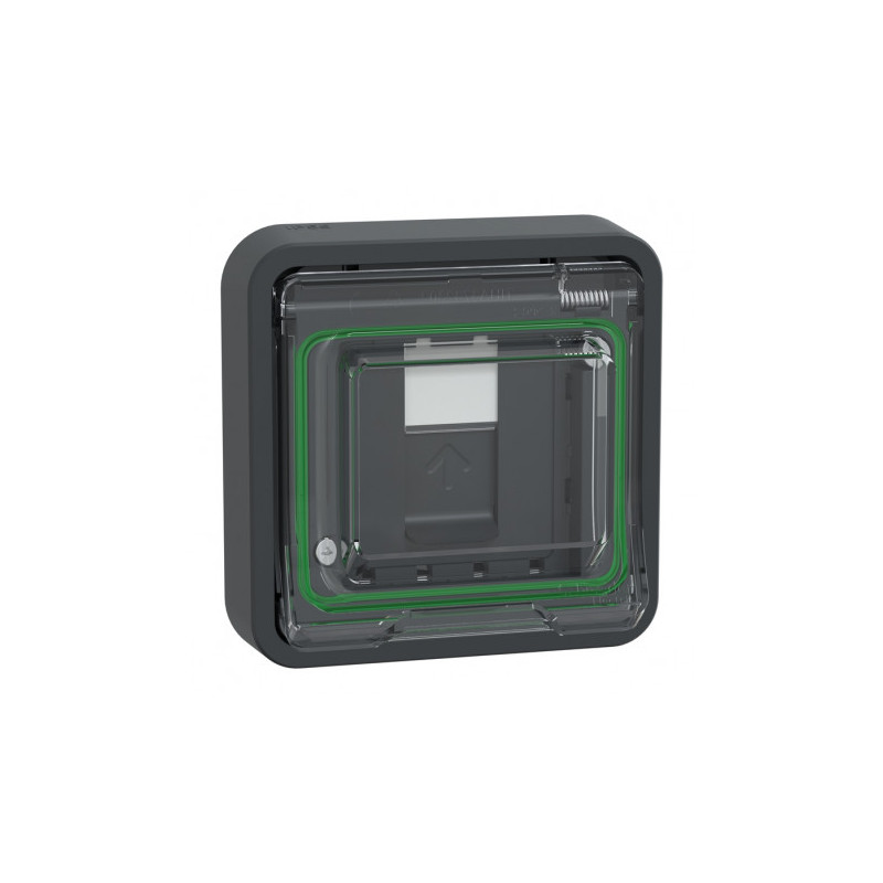 [MUR35038+MUR37911 - Schneider Electric] Prise RJ45 + boîtier - Anthracite