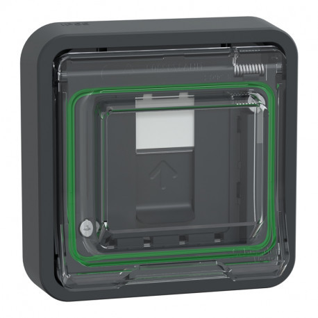 [MUR35038+MUR37911 - Schneider Electric] Prise RJ45 + boîtier - Anthracite