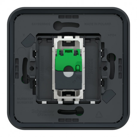 [MUR35038+MUR37911 - Schneider Electric] Prise RJ45 + boîtier - Anthracite
