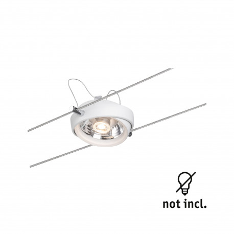 Spot WireSystem Powerline II 1x8W G53 Blanc 230/12V 80VA Métal ...