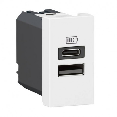 Prise double USB type A et C [077670L - Legrand]
