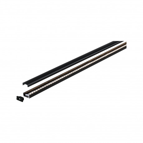 Base Profilé avec diffuseur noir 2m noir anodisé/noir Alu/plastique ...
