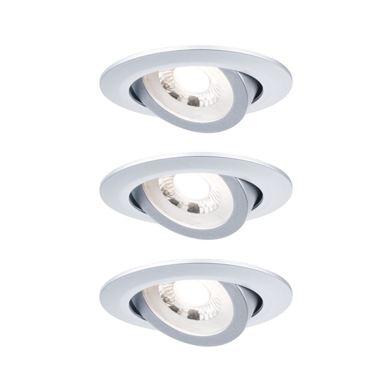 93389 - Paulmann - Kit de 3 spots LED ronds et orientables - 3x4.8W - IP20