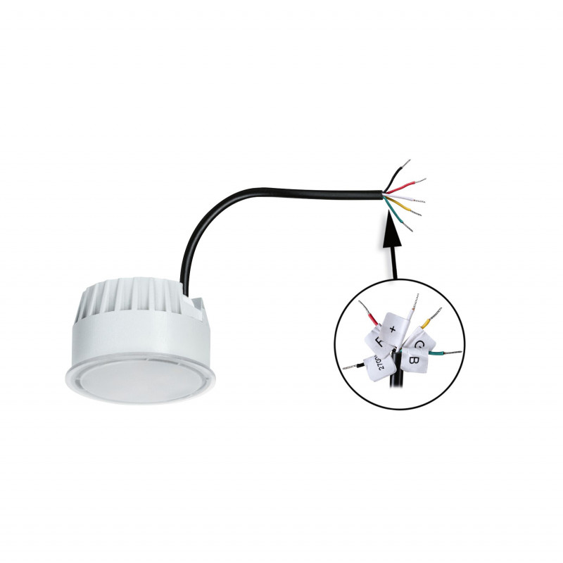 LED Coin LoxLight RGBW xxW 24V 51mm Satin/plastique - Paulmann