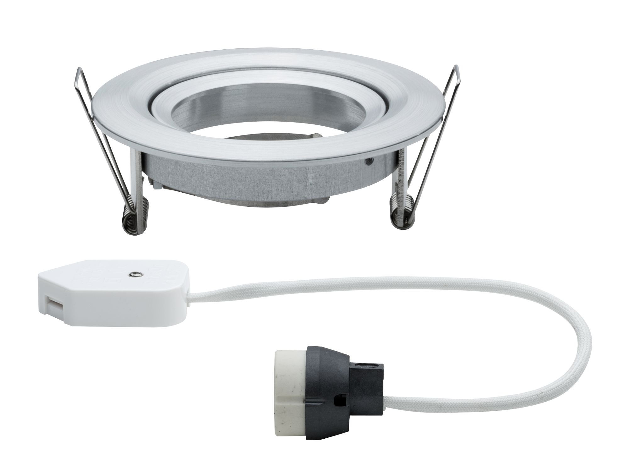 Spot encastré orientable Nova Paulmann 35W GU10 alu tourné