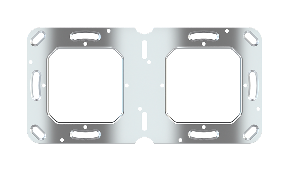 EK-SM2-71-1 - Ekinex - Support de montage carré - 2 postes - Métal