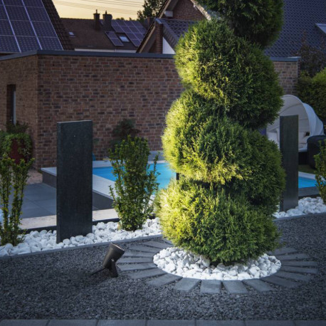 [152340 - SLV] Spot sur piquet Samrina - 7W - Noir